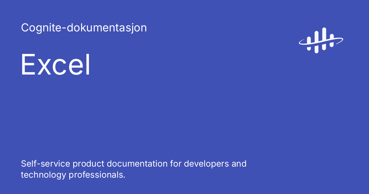 Excel - Cognite documentation